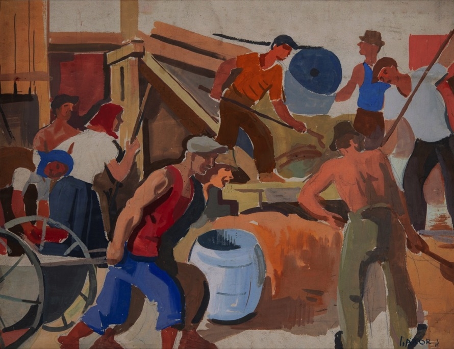 Jenő Gábor | Construction Workers | MutualArt
