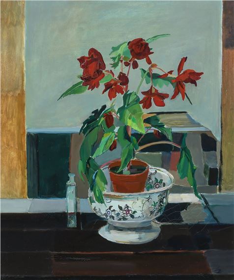 Ben Levene | Still life with begonias | MutualArt