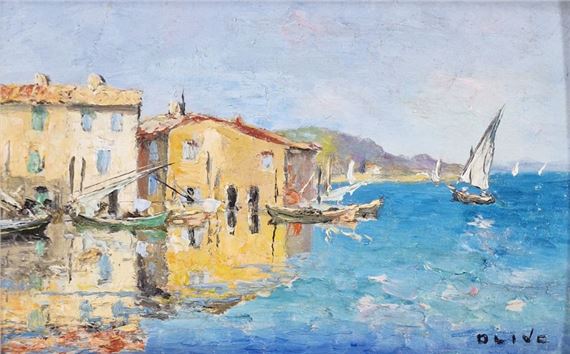 Henri Olive des Martigues | Olive DES MARTIGUES XIX-XXth Century View of Martigues OIL ON PANEL ...