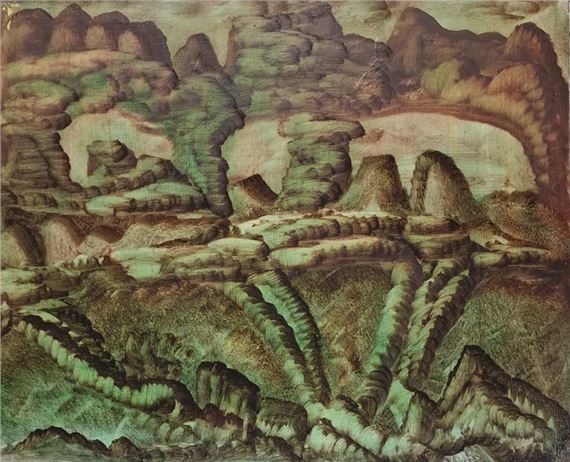 Jules Agard | Surrealist landscape (1963) | MutualArt