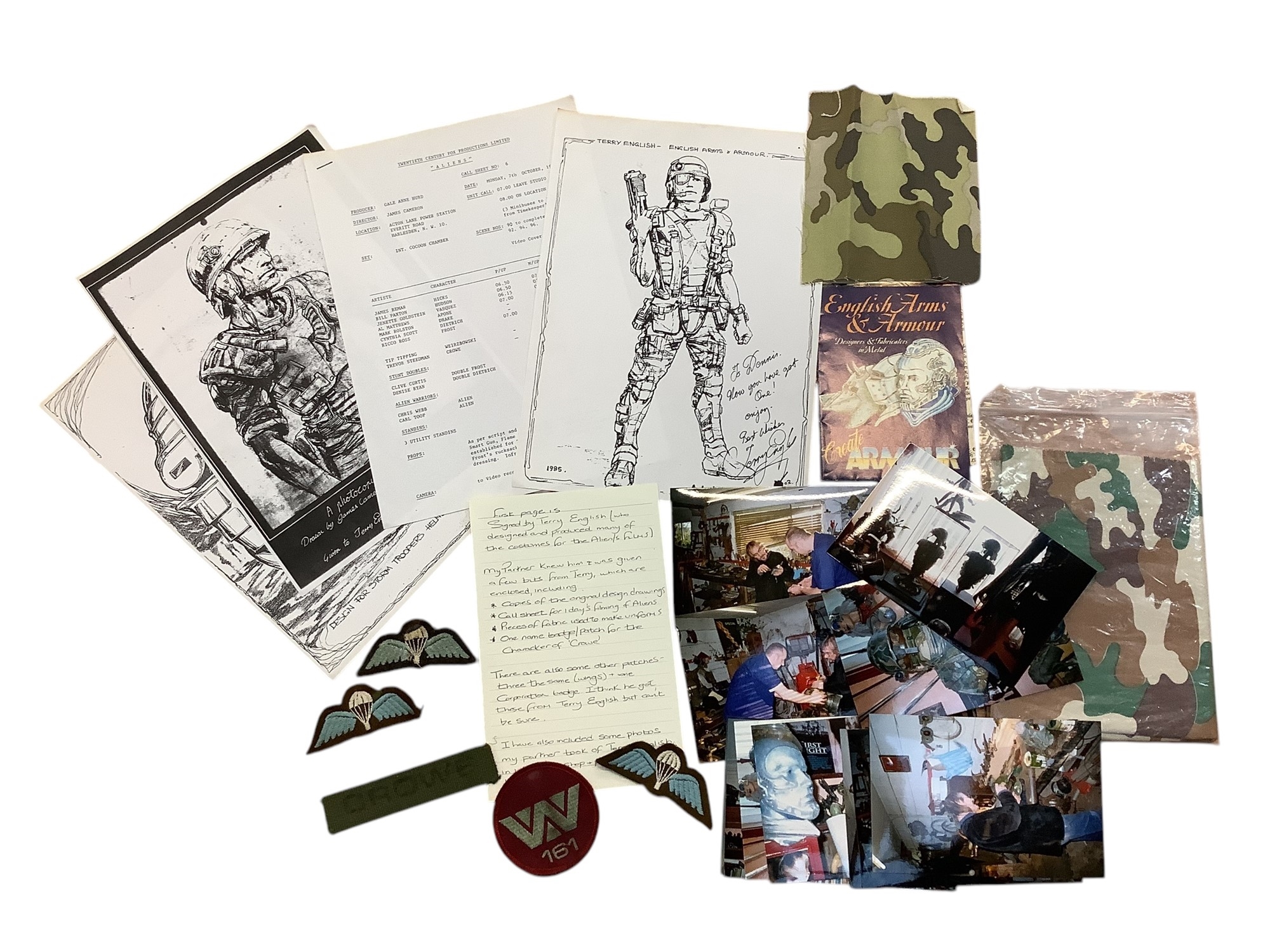 Designer | Film Memorabilia Terry English costume designer for Aliens ...