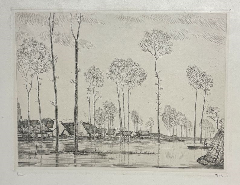 Jean-Émile‏ Laboureur | Jean-Émile Laboureur La Brière inondée (1933 ...