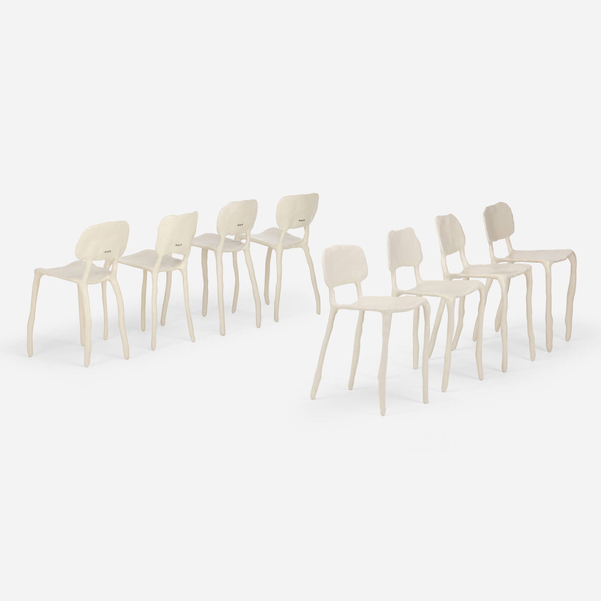 Maarten Baas | Clay dining chairs, set of eight (2006 - 2007) | MutualArt