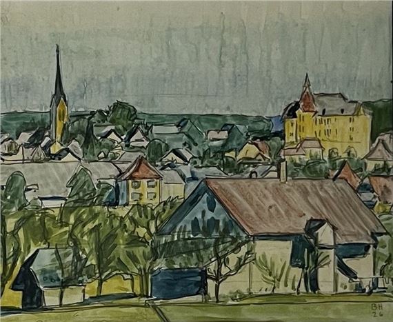 Bruno Hesse | Ansicht einer Stadt (1926) | MutualArt