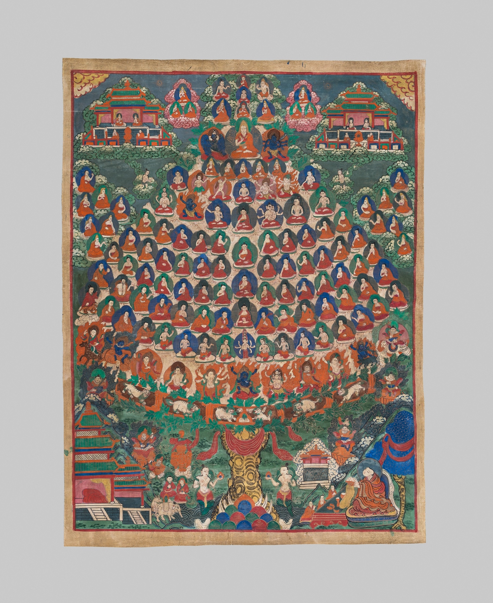 Tibetan School, 19th Century | A THANGKA OF TSONGKHAPA AND THE GELUGPA ...