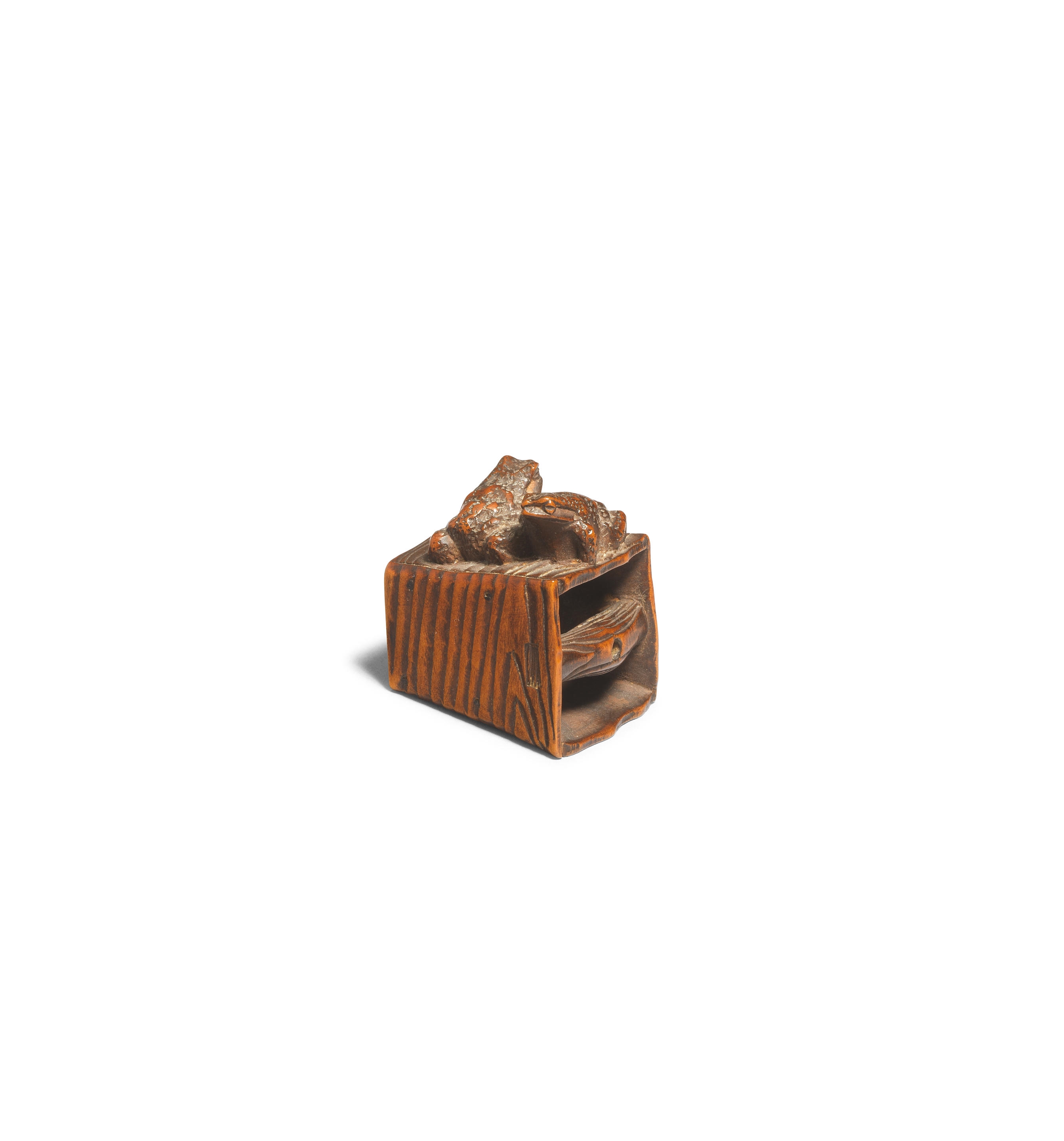 Masanao Yamada | A Wood Netsuke of Two Frogs Edo period (1615-1868 ...
