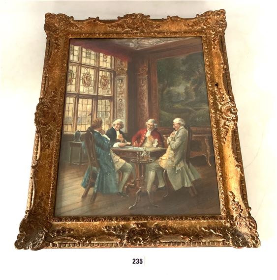 Frank Moss Bennett | Oil of card players | MutualArt