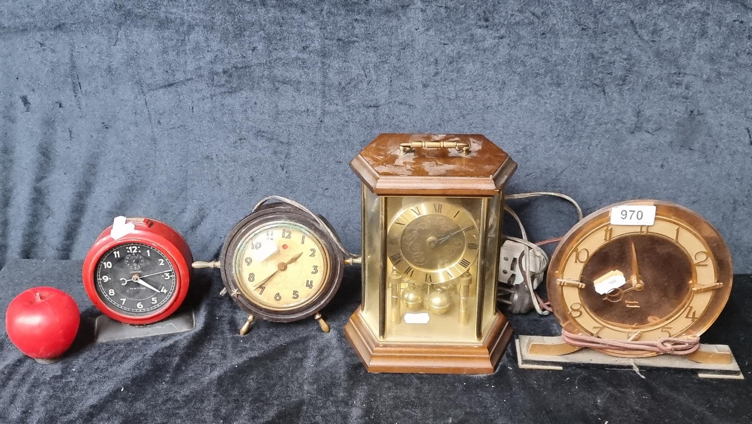 Junghans | A selection of five vintage clocks including two Junghans ...