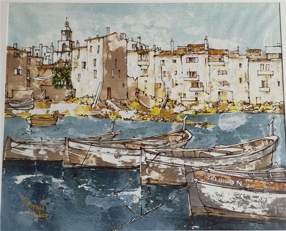 Bernard Dufour | Le port de Toulon | MutualArt