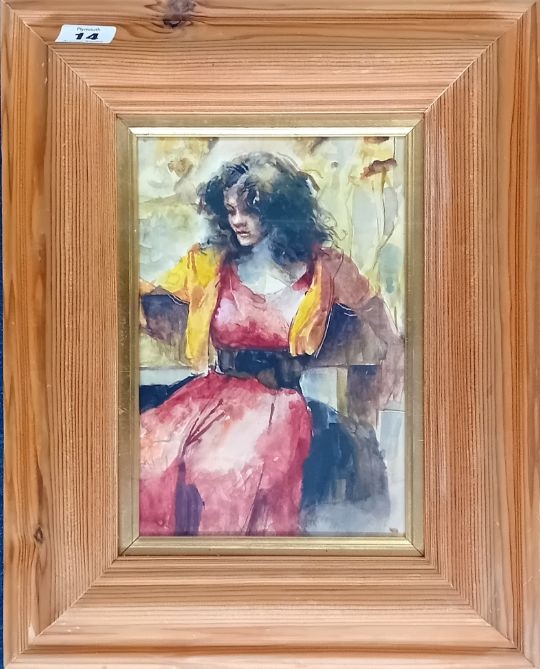 Robert Lenkiewicz | watercolour sketch of Esther Dalloway | MutualArt
