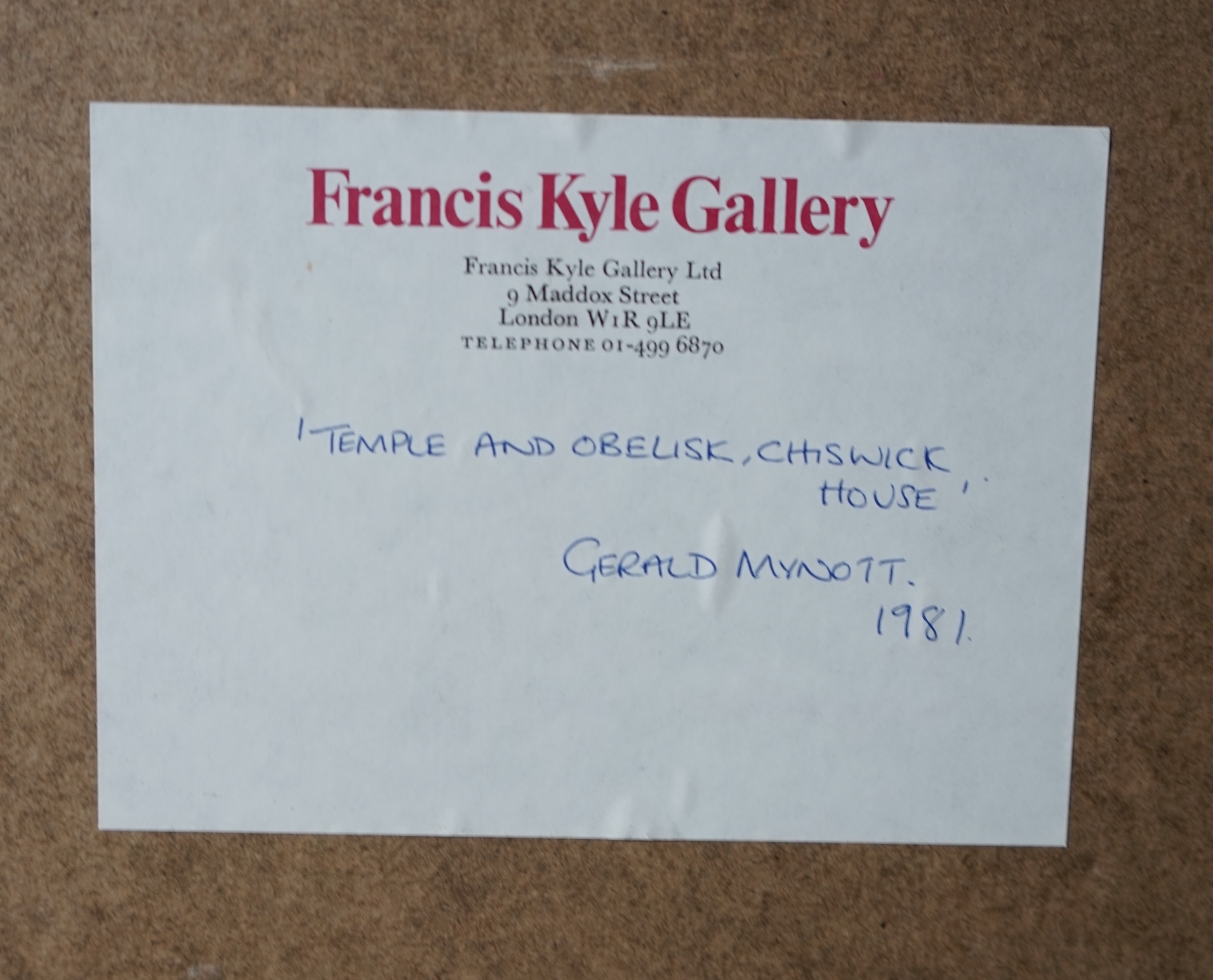 Gerald Mynott | watercolour (1981) | MutualArt