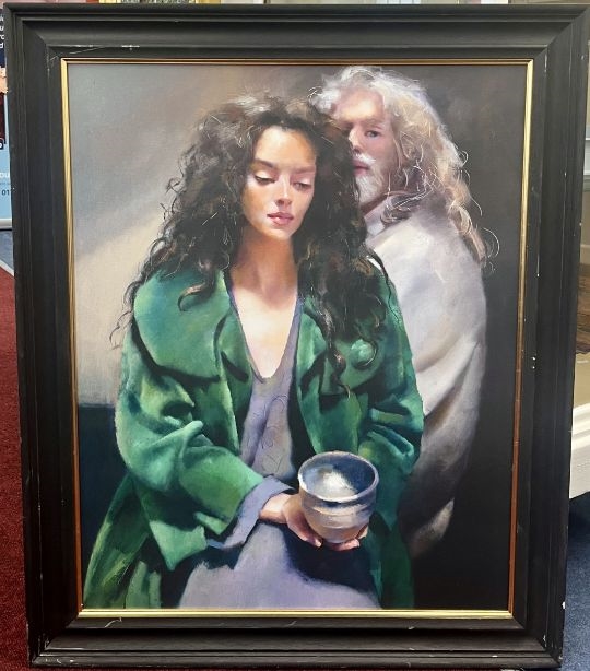 Robert Lenkiewicz | The Painter with Anna Holding a Pit-Fired Bowl ...