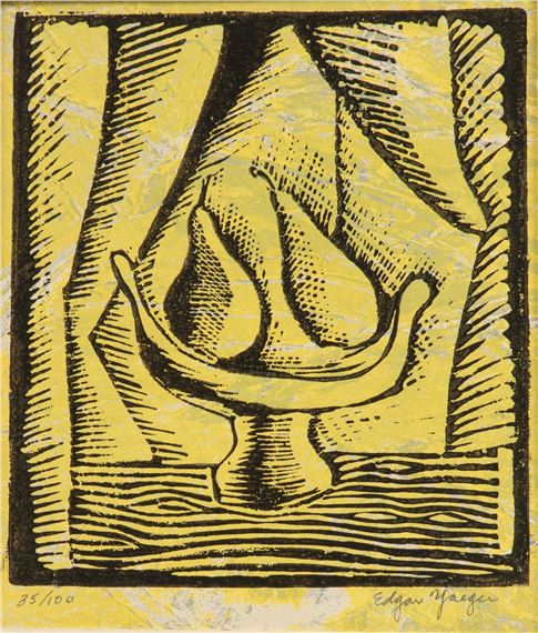 Edgar Louis Yaeger | 1904-1997) Unframed Block Print | MutualArt