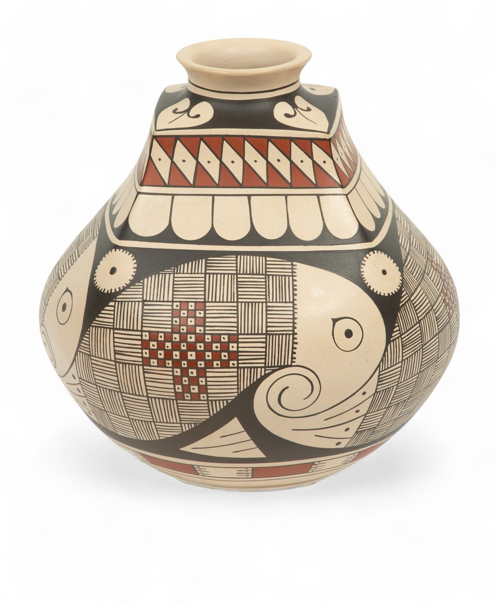 Hector Gallegos | Hector Gallegos Native American Pottery Vase, H 6.5 W ...