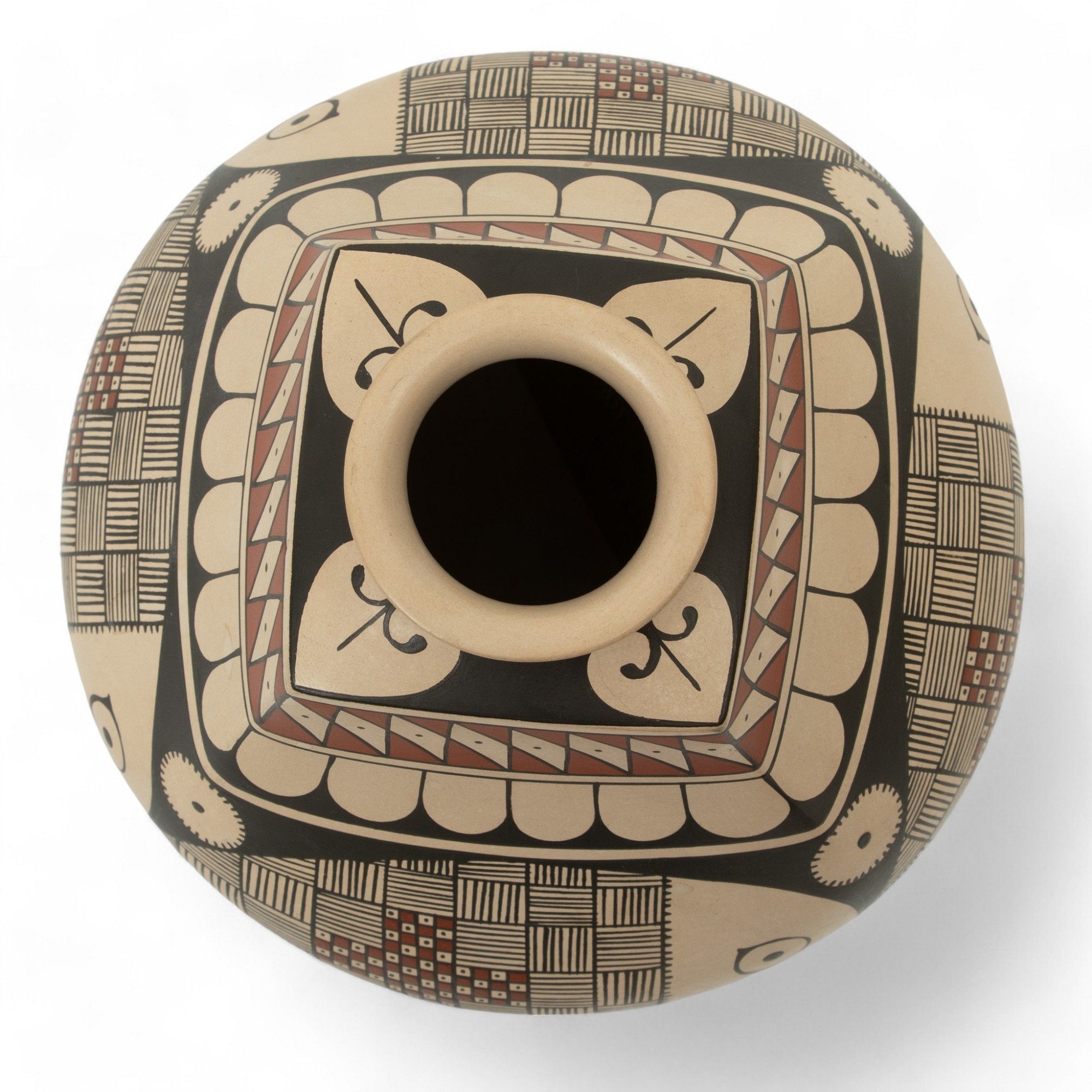 Hector Gallegos | Hector Gallegos Native American Pottery Vase, H 6.5 W ...