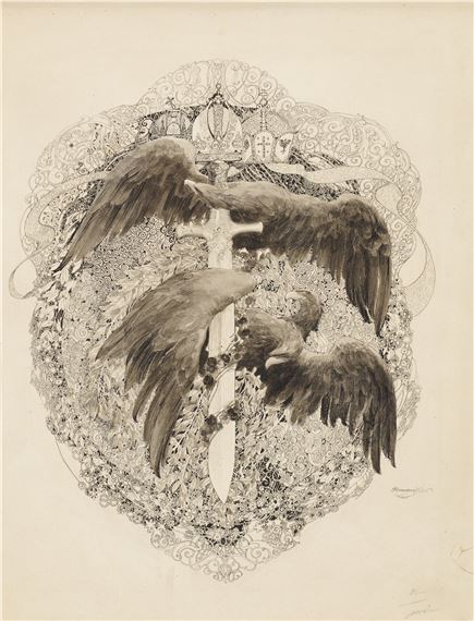 Erhardus Amadeus Dier | Lotto composto da due tecniche miste | MutualArt