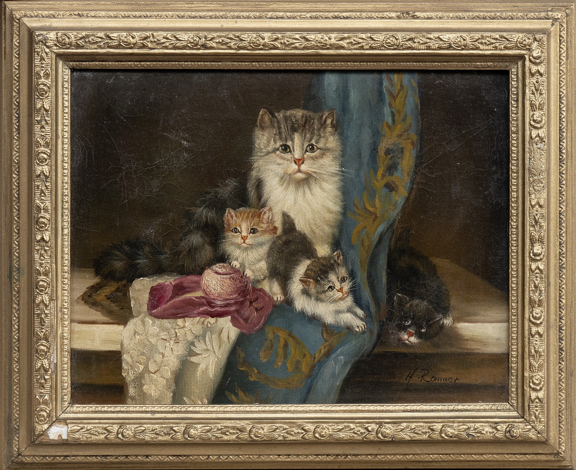 Henriette Ronner-Knip | MOTHER AND KITTENS | MutualArt