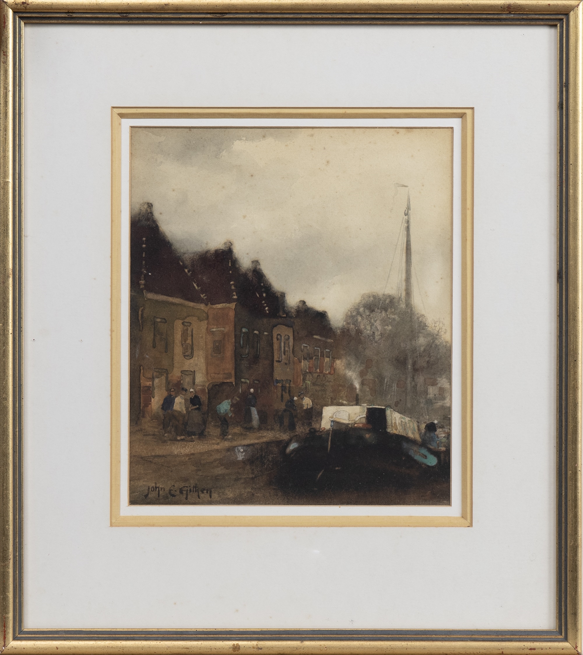 John E. Aitken | TWO CANAL SCENES | MutualArt