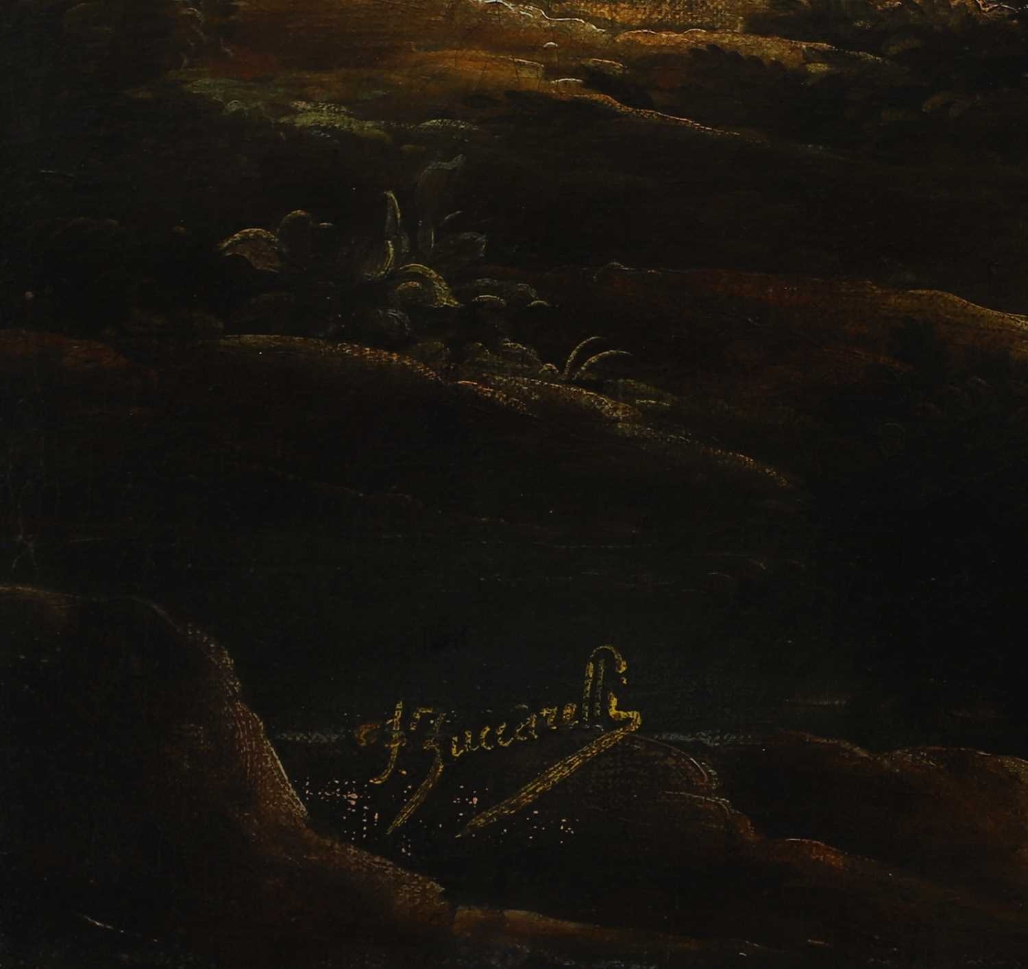 Francesco Zuccarelli | An Italianate landscape with figures by a lake ...