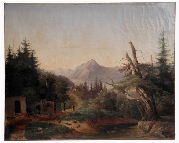 Anton Hlavacek | Alpine Landscape (Late 19th Century) | MutualArt