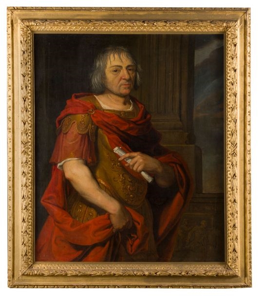 French School, 17th Century | Portrait of a man (an actor?) as a Roman ...