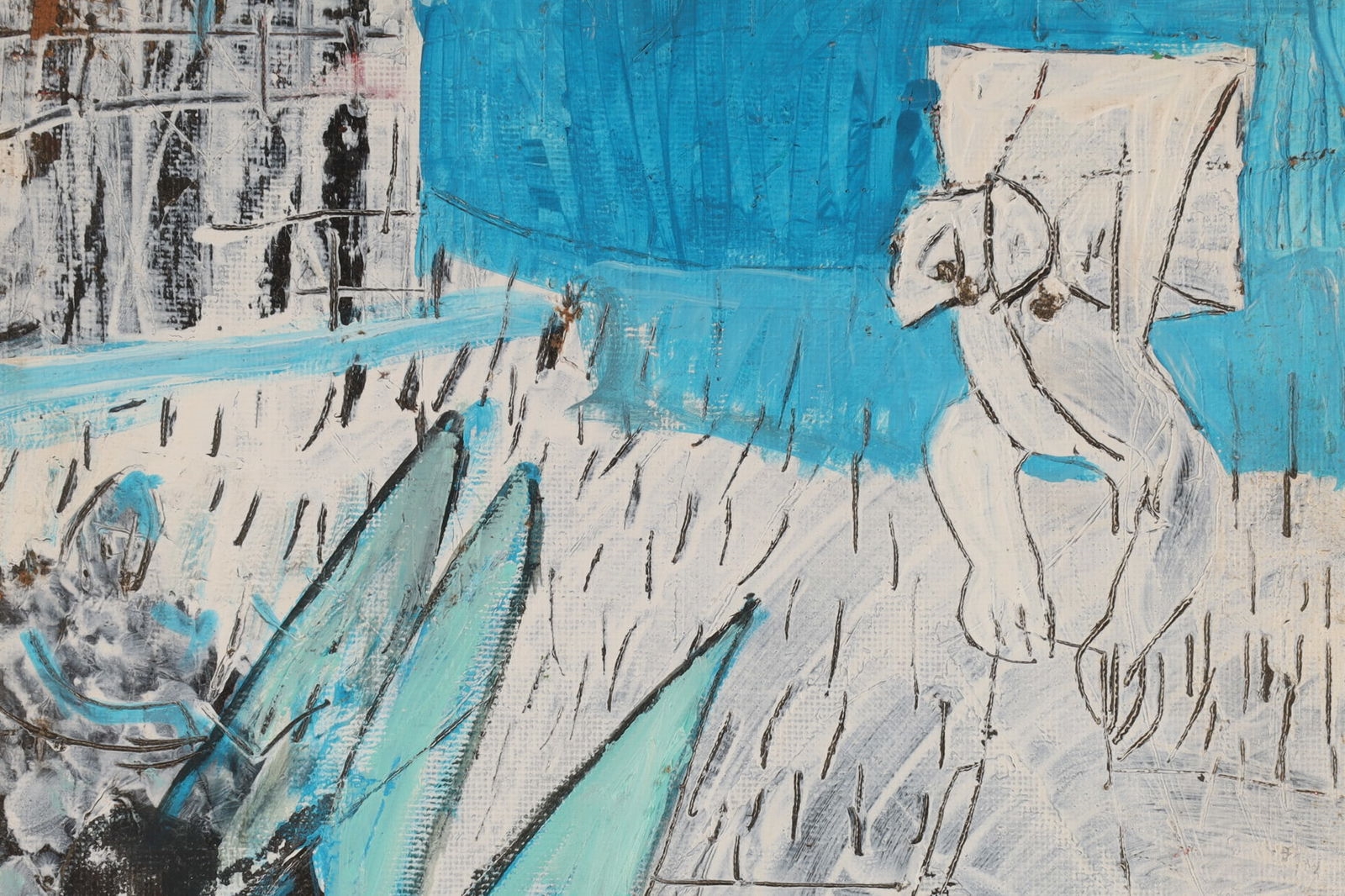 Anne Bertoin | Anne Bertoin Abstract Expressionist Painting (Circa 1990 ...