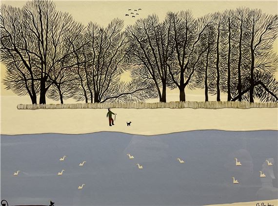 Gordon Barker | 'A Walk in the Snow' | MutualArt