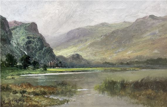 Frank Thomas Carter | Loch Landscape with Castle | MutualArt