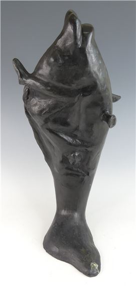 Sadiq Rabee | a large bronze model of a leaping fish and terrapin ...