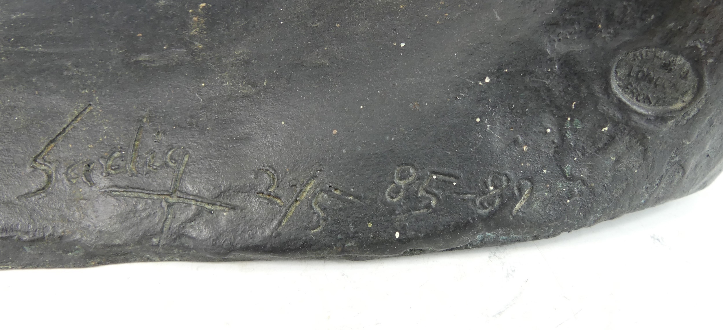 Sadiq Rabee | a large bronze model of a leaping fish and terrapin ...