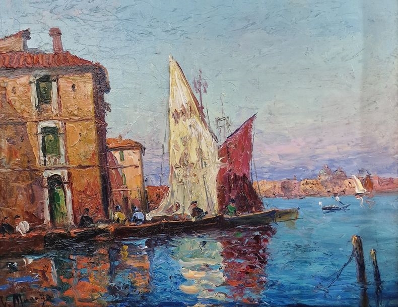 Vincent Manago | Sailboats in Venice | MutualArt