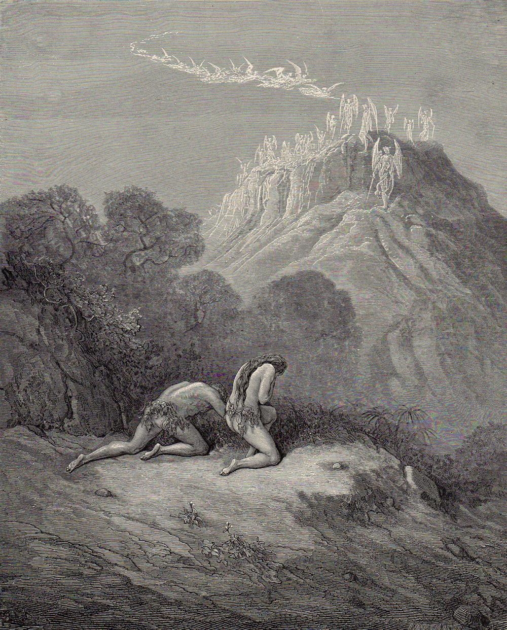 Gustave Doré | Gustave Dore Punishment for the Original Sin (Milton's Paradise Lost) c. 1880 ...