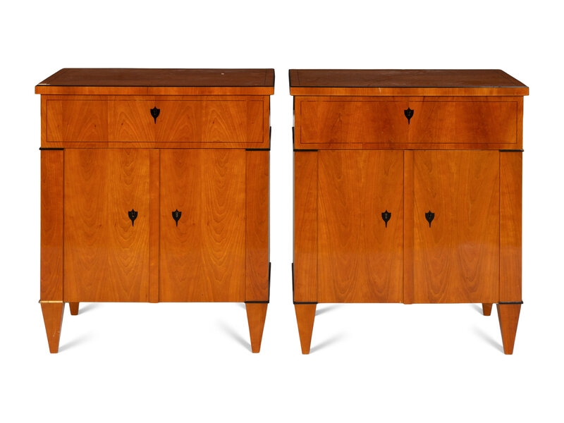 Andrea Zemel | A Pair of Biedermeier Style Half-Cabinets | MutualArt