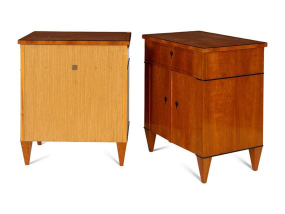 Andrea Zemel | A Pair of Biedermeier Style Half-Cabinets | MutualArt
