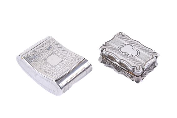 Edward Smith | Two 19th century silver snuff or pill boxes (19th ...