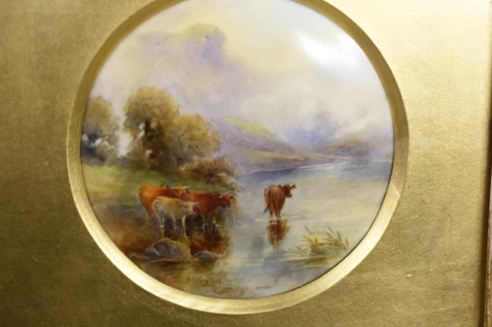 J. Stinton | A fine pair of English Royal Worcester porcelain hand ...