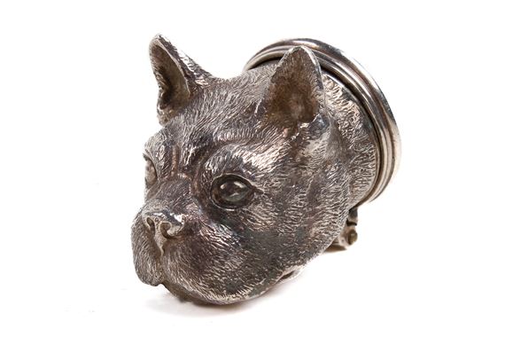 William Comyns & Sons | A novelty silver snuff box in the form of a pug ...