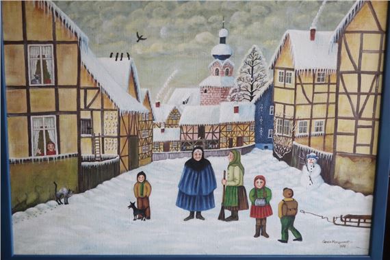 Gerda Marquardt | Winter scene with figural staffage | MutualArt
