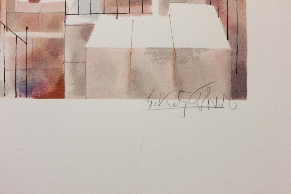 Shmuel Katz | Shmuel Katz- Serigraph on Paper Jerusalem - Triptych ...