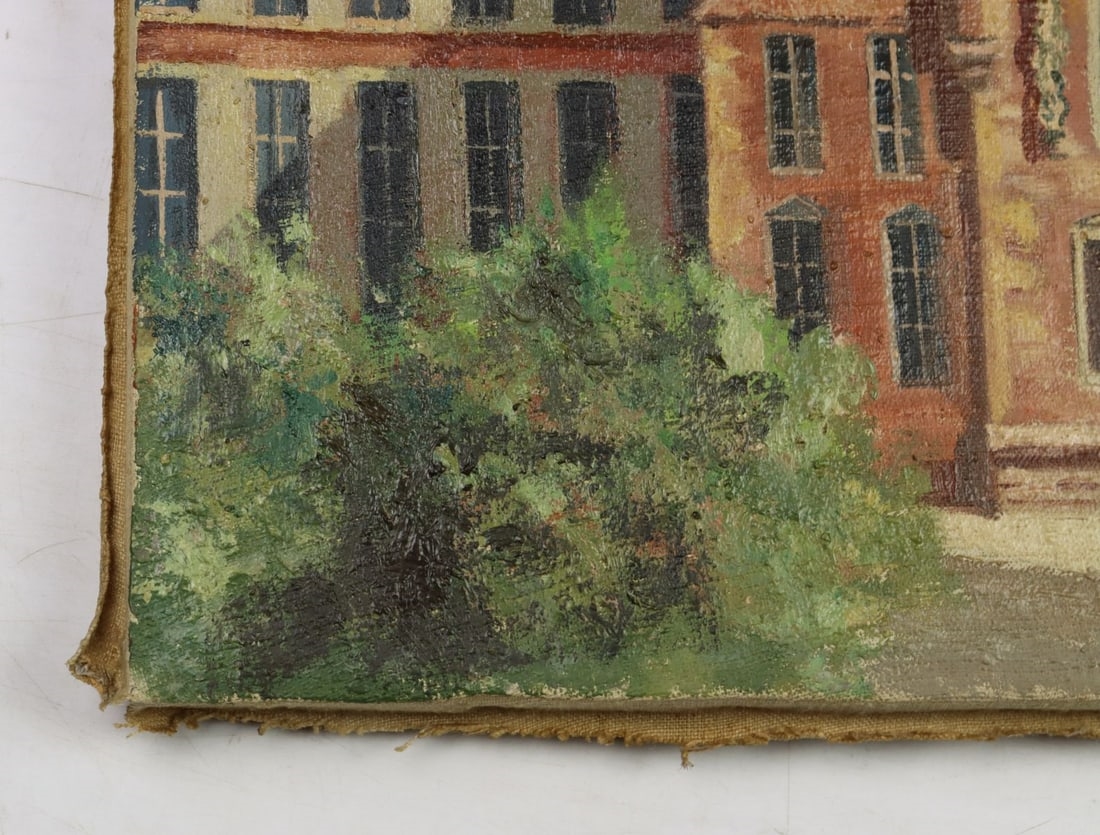 J Merkel | Cityscape with Cathedral (1947) | MutualArt