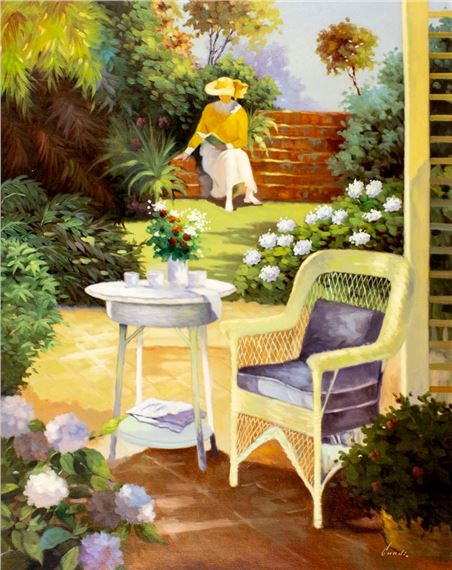 Lugano Candi | Garden Scene | MutualArt