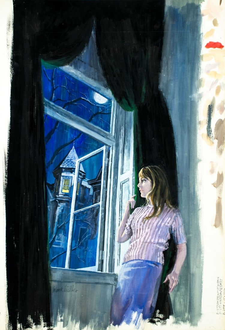 Mark Milller | Illustration - Woman by Window | MutualArt