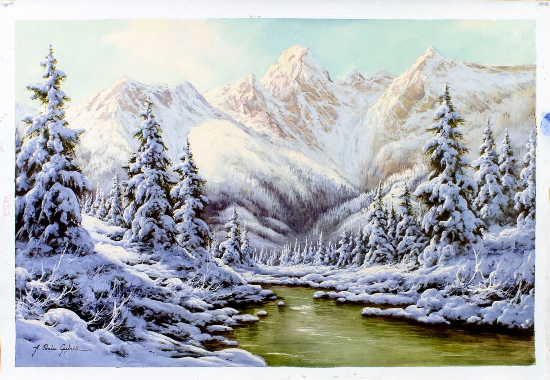 Bela Gabris | Winter Mountain Landscape | MutualArt