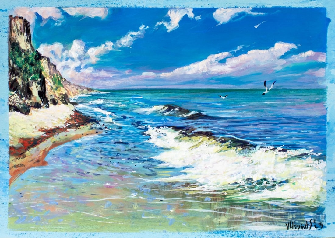 Valentin Ukrainets | Seascape - Sunny on the Black Sea, Sanzhiyka ...