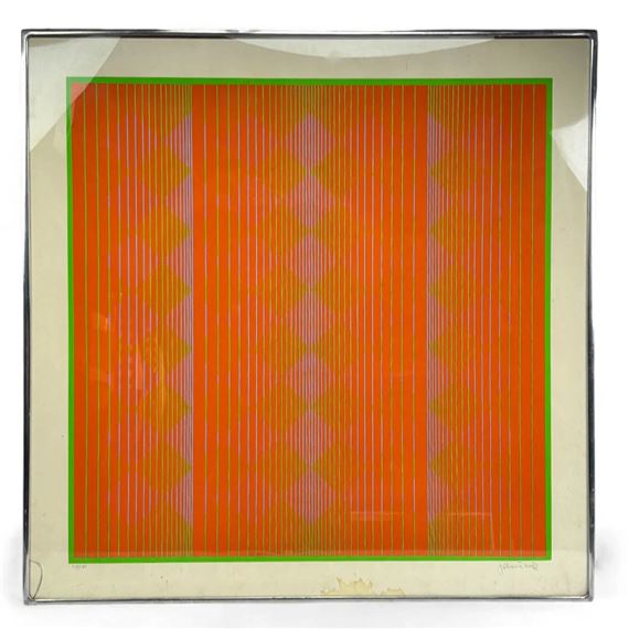 Julian Stanczak | Op Art Color Lithograph | MutualArt