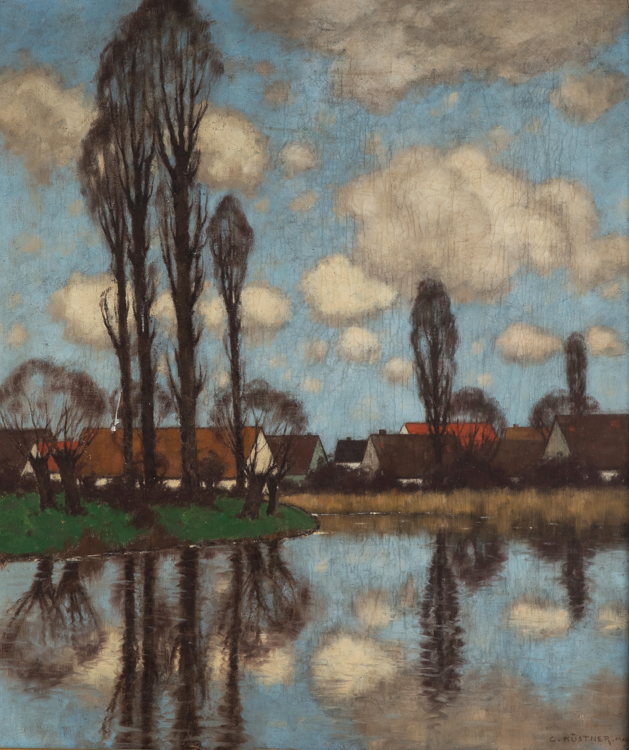 Carl Küstner | Topole nad wodą | MutualArt