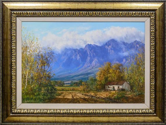 Casey van der Leek | Mountain Landscape with Country Road | MutualArt
