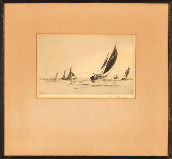 Charles Herbert Clark | Fishing Boats Off the Shore | MutualArt