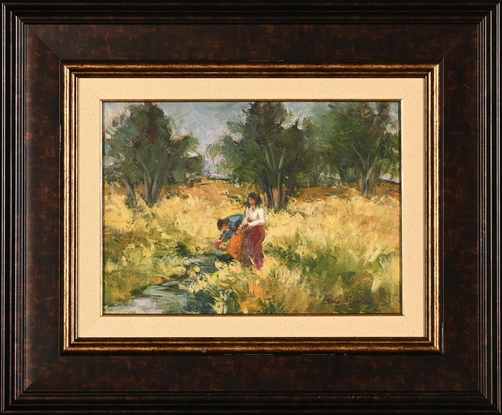 Esté Mostert | Women in a Field with Trees | MutualArt