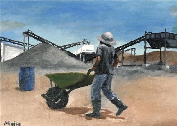 Doctor Maila | Mine Worker with Wheelbarrow | MutualArt